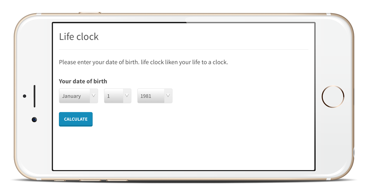 Life clock - If your life liken to a clock, what time is it?